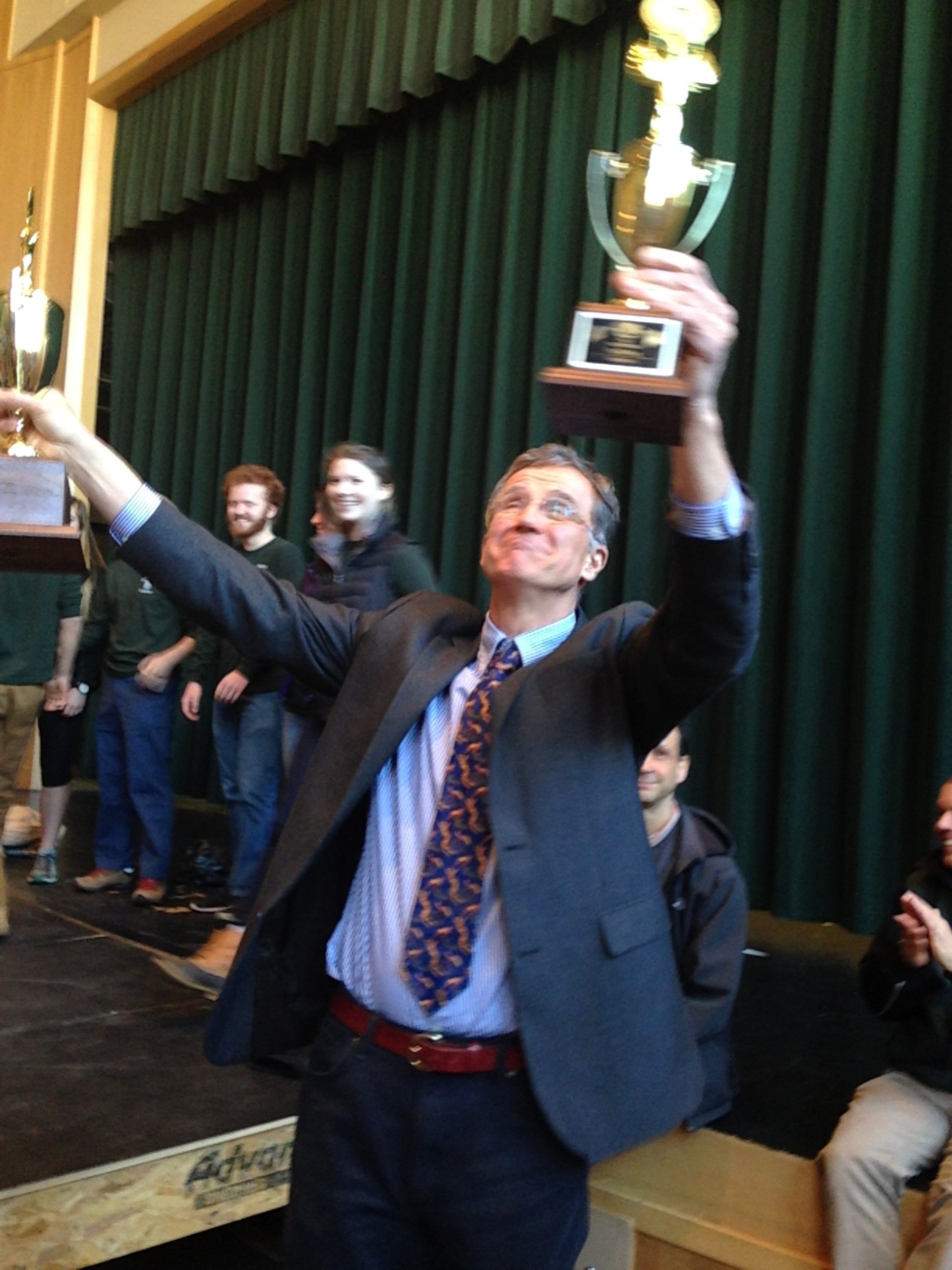 Lowell shows off "his" Science Olympiad trophies at assembly as science ...