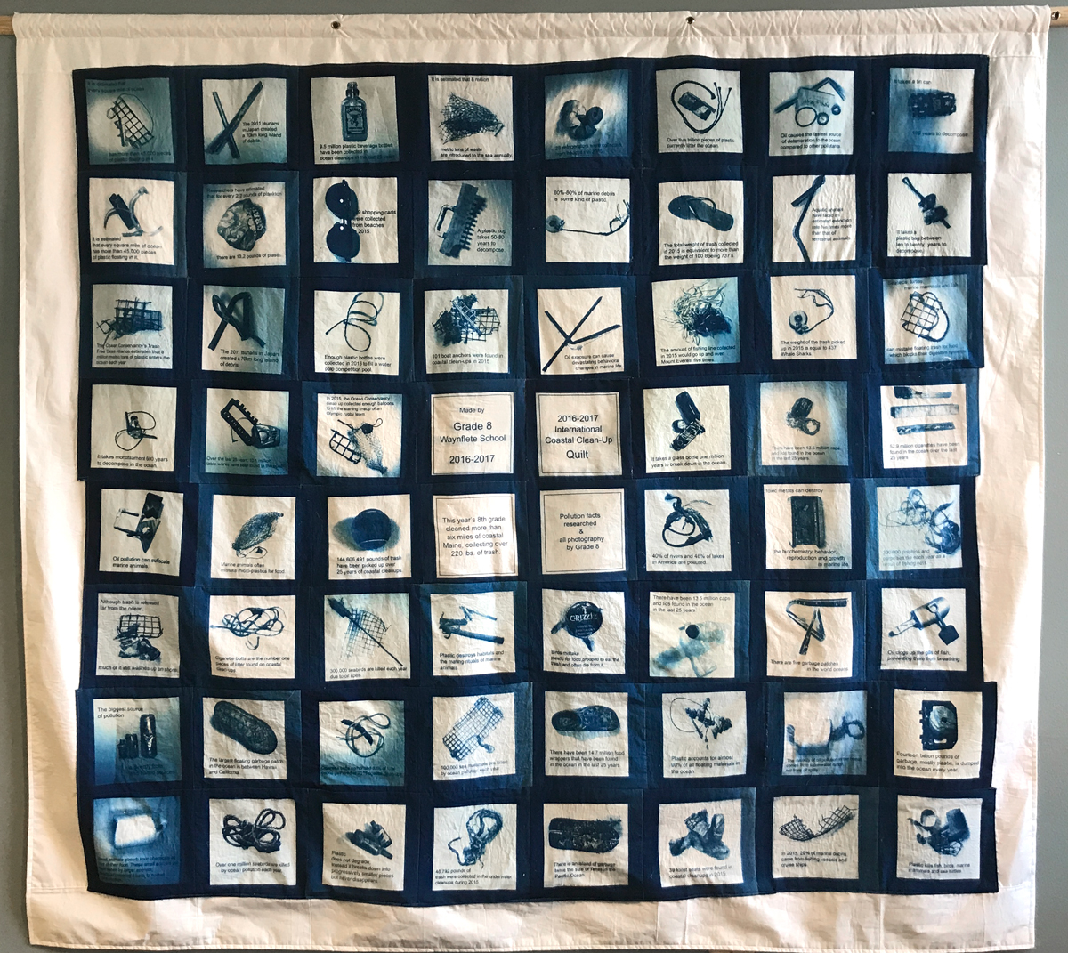 Trash Quilt - Waynflete School
